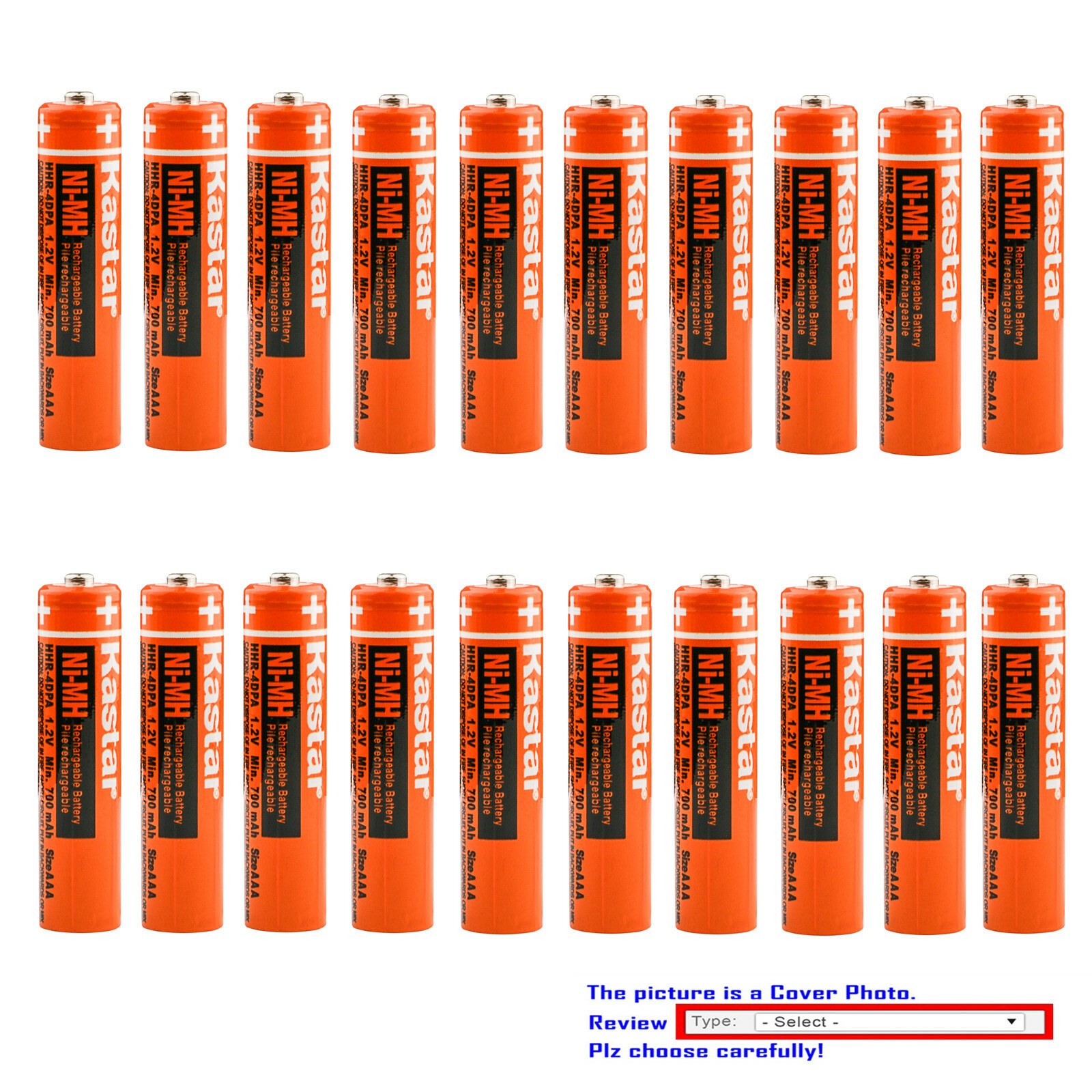Kastar AAA Battery for Panasonic KX-TGE273S KX-TGE274S KX-TGE275S KX ...