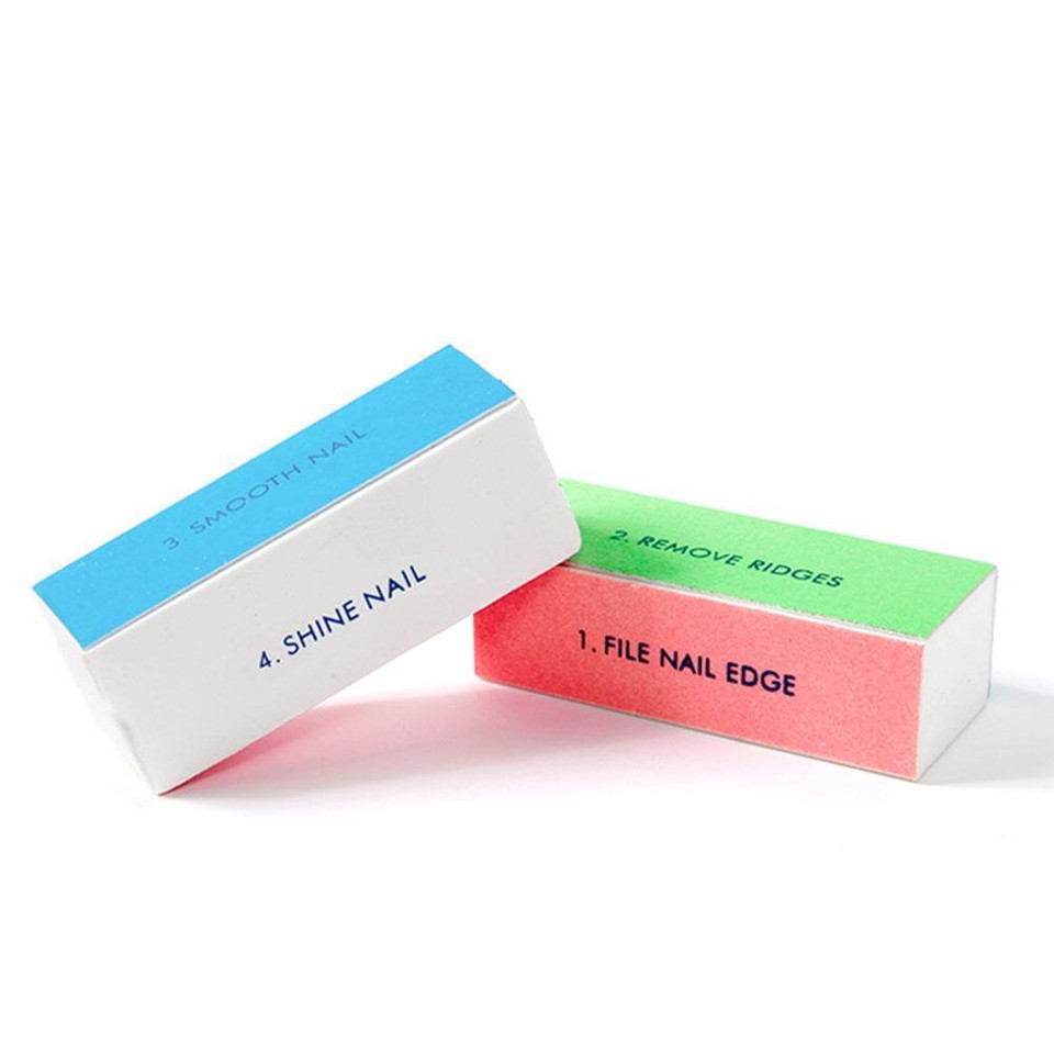 4 IN 1 NAIL BUFFER BLOCK Fine Grit Smooth Polish & Shine Ridges Nail ...