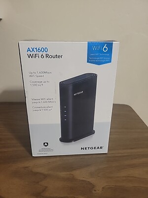 NETGEAR RAX5-100PAS 4-Stream AX1600 WiFi 6 Router, 1.6 Gbps (RAX5) NEW ...