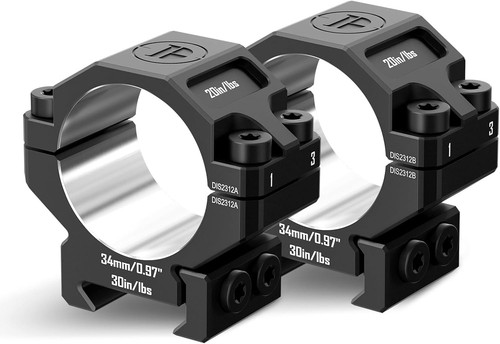 7075 Series Aluminum 34mm Scope Rings - Medium Profile 34mm Scope Mount ...