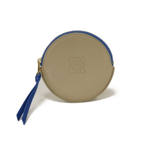 LOEWE Cookie Coin Purse coin purse Blue Two-tone Zip Around Anagram ...