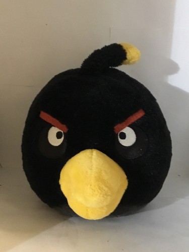 Angry Birds Bomb Plush Toy 5" 2010 Black Bird No Sound Stuffed Animal ...