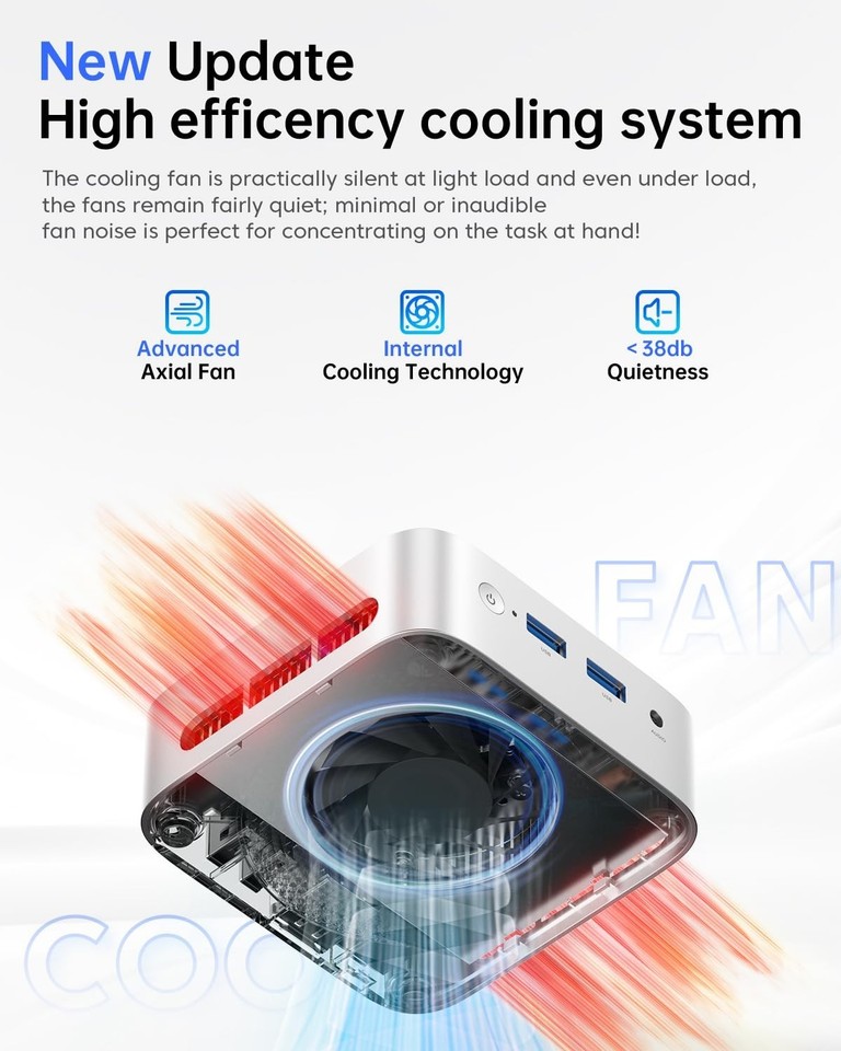 Acemagi 4K Mini PC Intel 12th Alder Lake N97 16GB+512GB WiFi 5 BT ...