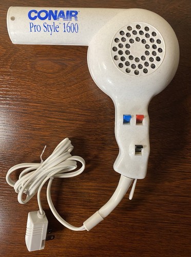 Vintage Conair Pro Style 1600 Hair Blow Dryer Model 087D TESTED - WORKS ...