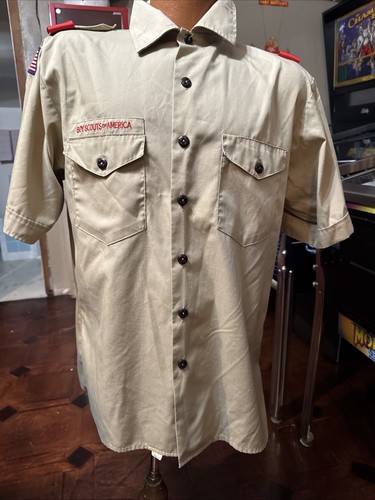 Boy Scout BSA UNIFORM Tan SHIRT Youth Extra Large XL Short Sleeve | eBay