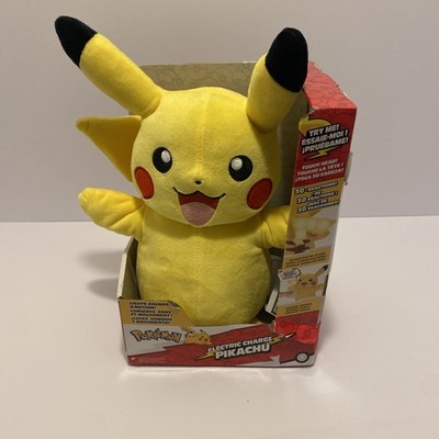 Pokemon Electric Charge Pikachu 10" Talking Plush Toy Light Sound ...