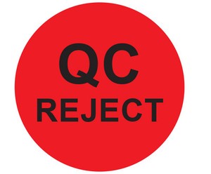 Quality Control QC Reject Labels (Stickers) 15mm diameter | eBay