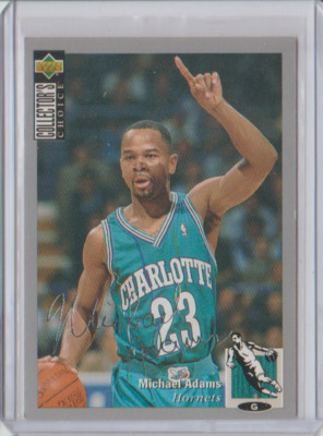 1994-95 Collector's Choice Silver Signature #294 Michael Adams ...