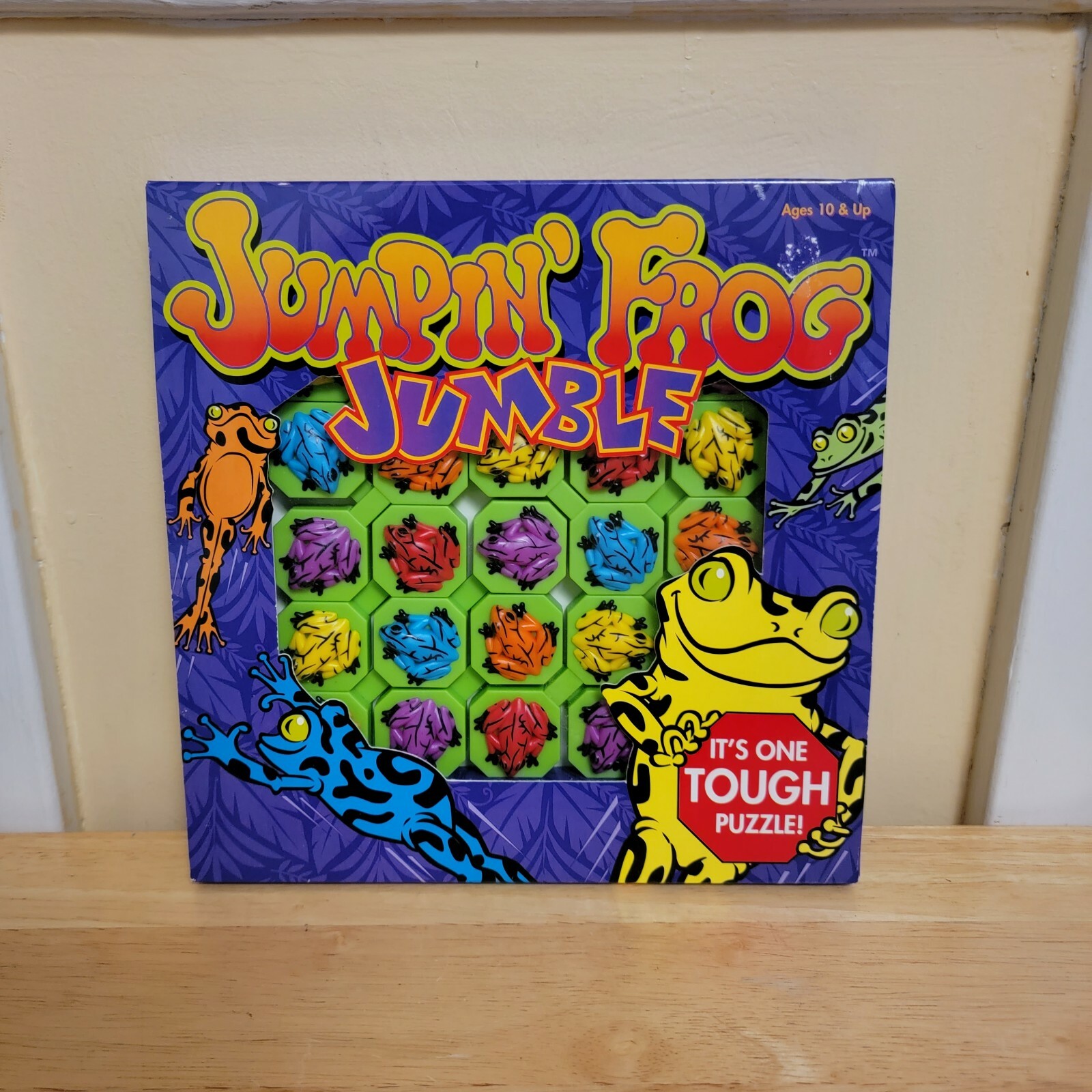 NEW Vintage 1997 "Jumpin Frog Jumble" Frog Puzzle Challenge DaMert Top ...