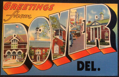 Large Letter DOVER Del. Vintage Postcard | eBay