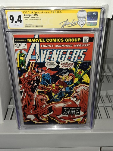 Avengers #112 CGC SS 9.4 Signature Autograph STAN LEE 1st Appearance of ...