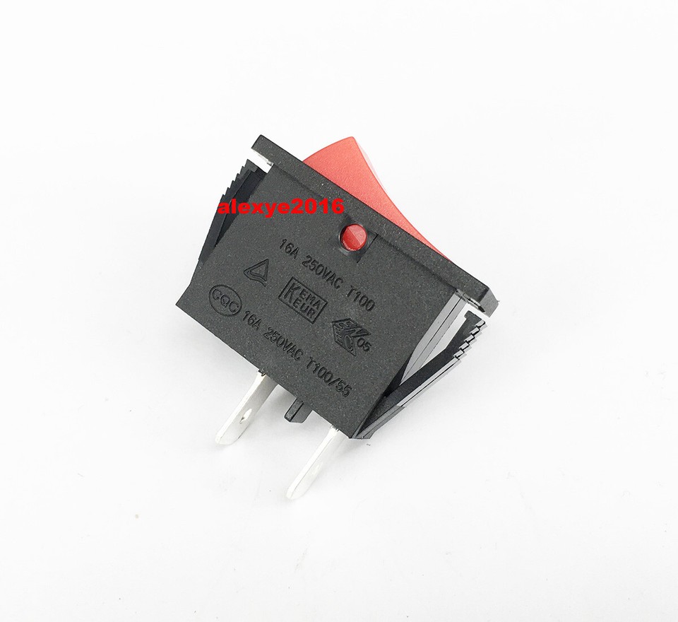SOKEN RK1-15 Rocker Switch 16A 125/250VAC T100/55 2 Pins 2 Positions ...