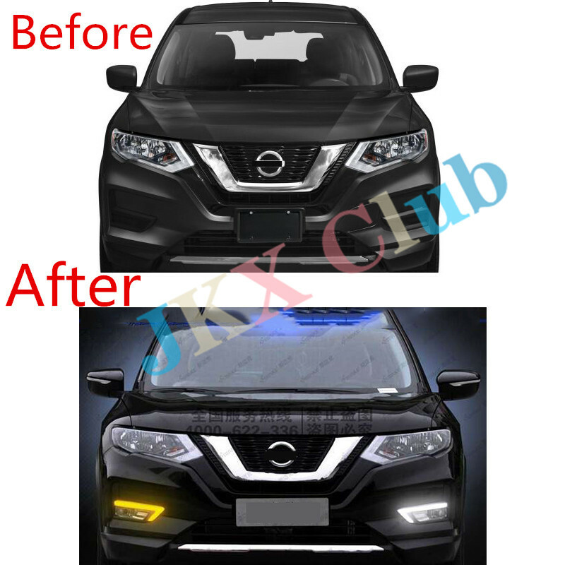 LED DRL Daytime Running Light Fog Wire Kit For Nissan Rogue X-Trail ...