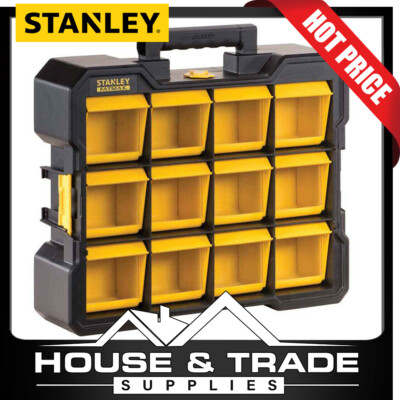 Stanley Storage Case 12 Compartment Stackable FLIP BIN FATMAX FMST81077 ...
