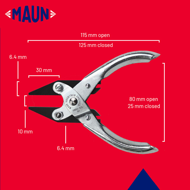 Maun Industries 4860-160 160mm Parallel Action Flat Nose Plier Serrated ...