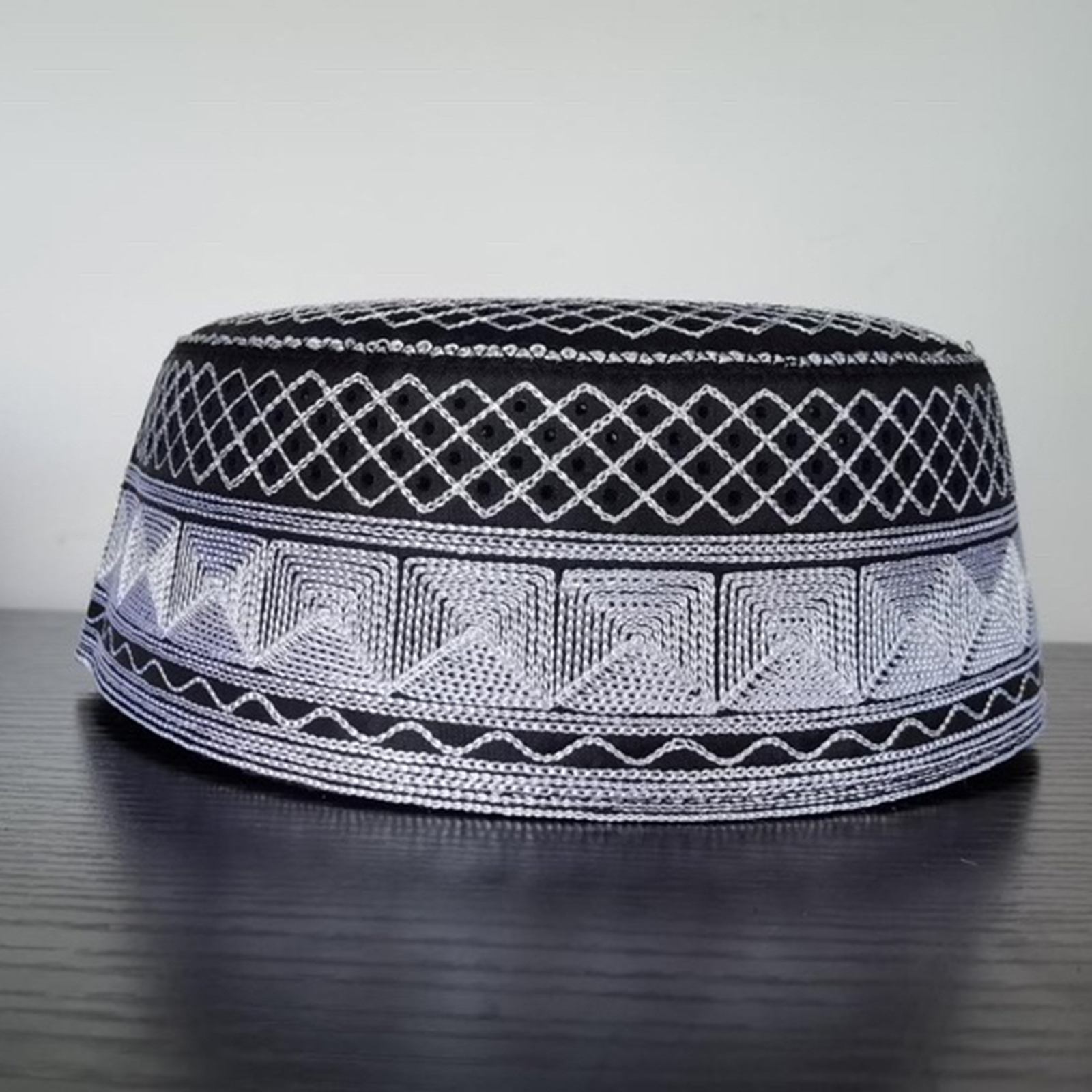 Men Hat Exquisite Workmanship Versatile Flat Dome Round Men Prayer Hat ...