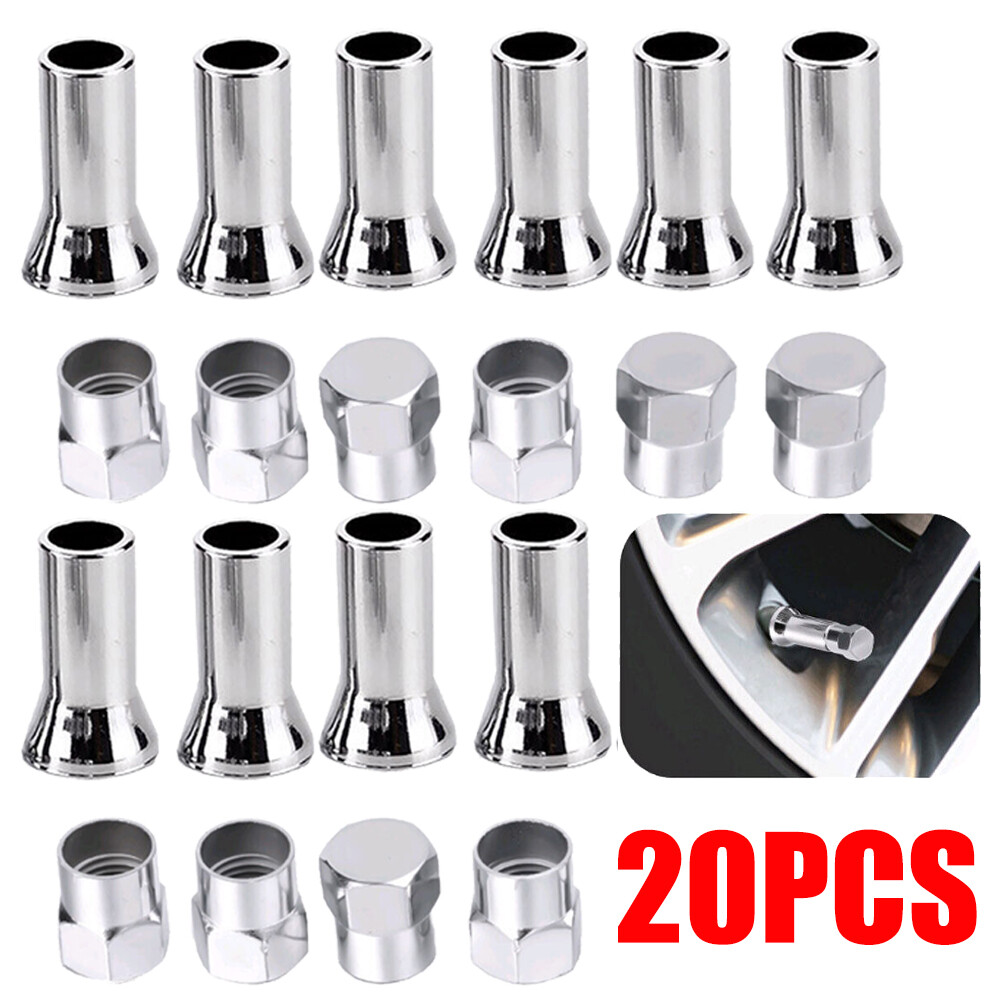 20PC TR414 Chrome Car Truck Tire Wheel Tyre Valve Stem Hex Caps w ...