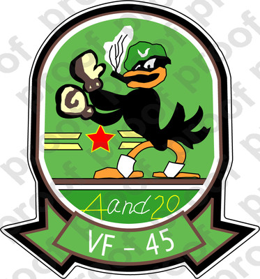 STICKER USN VF 45 FIGHTER SQUADRON A AND 20 | eBay