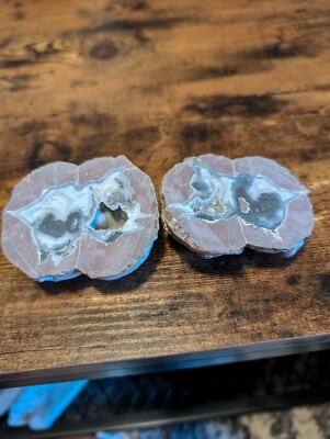 Natural Geode cut Round Cluster & Small Geode Mineral Specimen | eBay