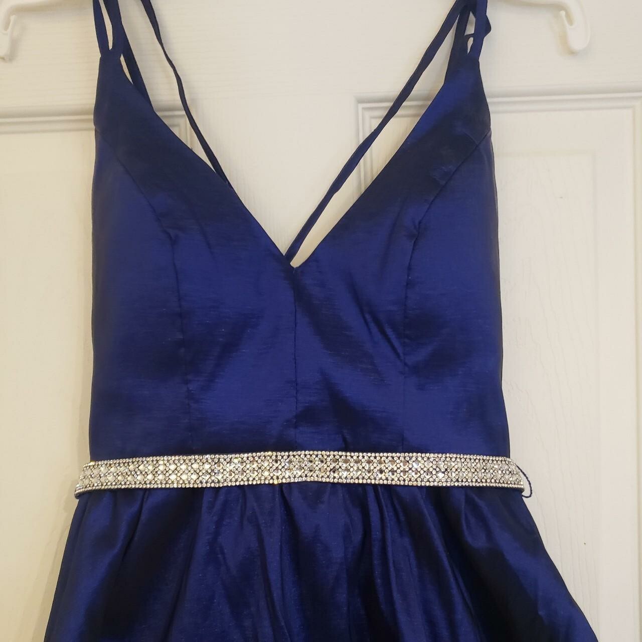 Royale Blue Rhinestone Prom Dress - Gem