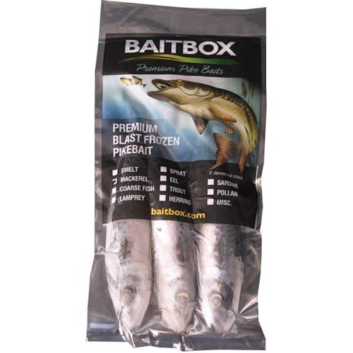 PIKE FISHING FROZEN BAIT MACKEREL SMELT LAMPREY ROACH SPRATS PIKE-PACK ...