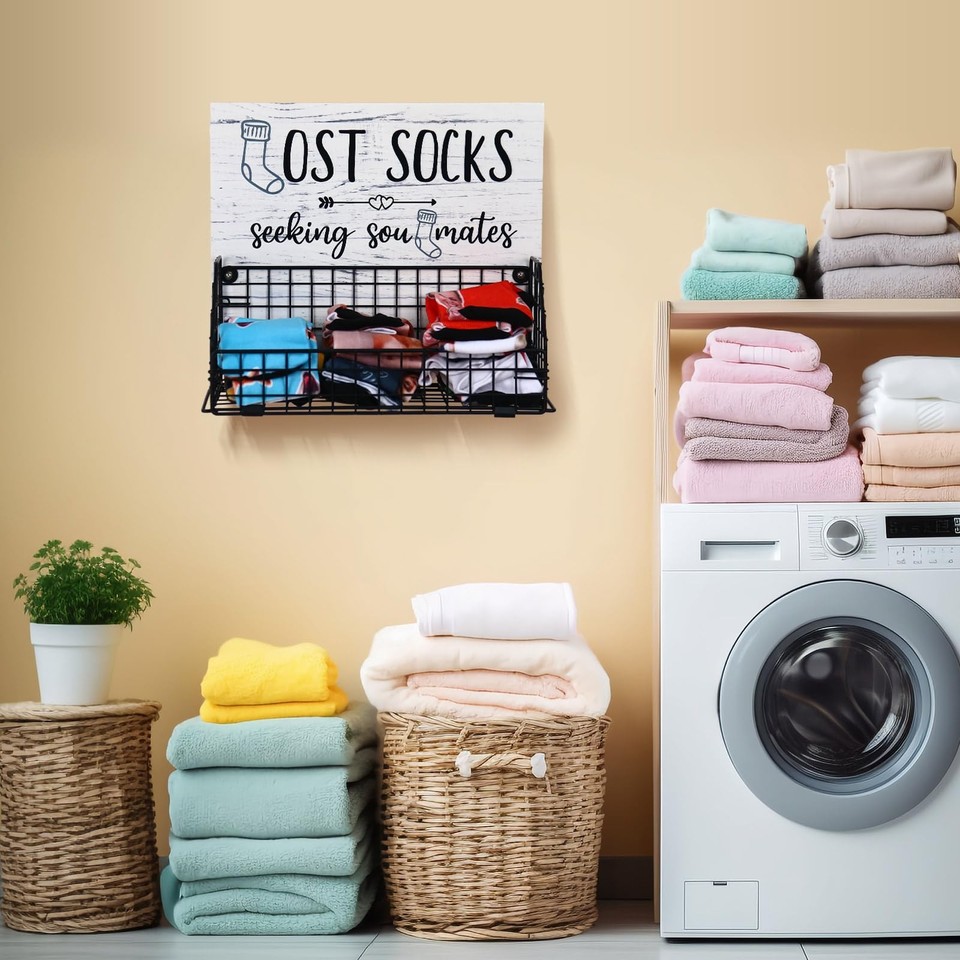 Lost Socks,Laundry Room Organization, Farmhouse Laundry Room Decor And ...
