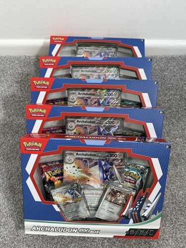 5 x Pokemon TCG Archaludon ex box Destined Rivals Journey Together ...