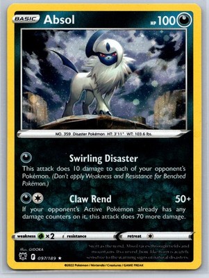 Absol (Cosmos Holo) - Jirachi V Box Promo 097/189 Pokemon Card NM | eBay