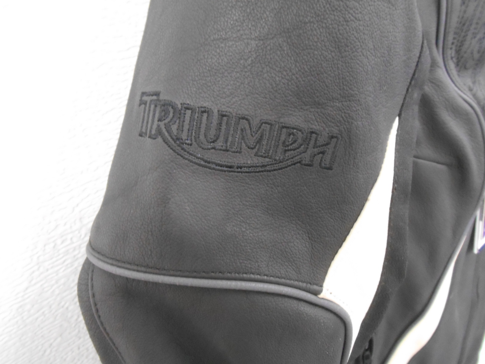 TRIUMPH WOMENS SPIRIT JACKET LARGE BLACK M1380410 LEATHER RIDING JACKET ...