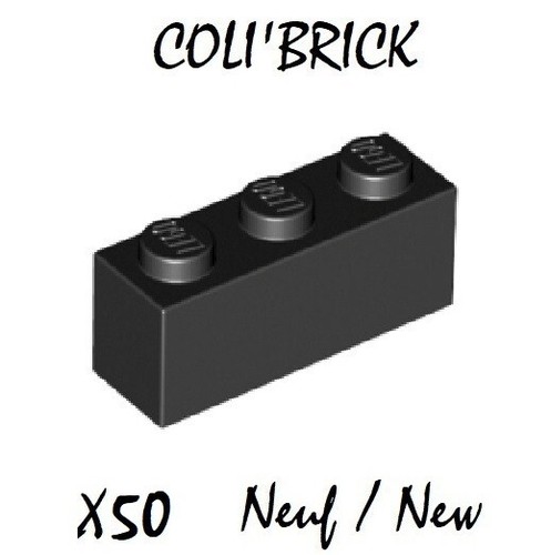 Lego 3622 - 50x Briques / Brick 1x3 - Noir / Black - NEW NEUF | eBay