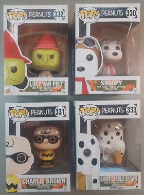 FUNKO POP PEANUTS HALLOWEEN #330, 331, 332, 333 GREAT PUMPKIN SET. NEW ...