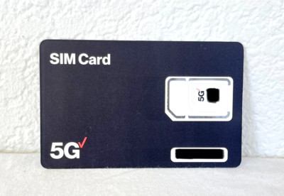 New VERIZON 4G, 5G, LTE Triple Cut SIM Card "3 IN 1" NANO LTE GSM (50 ...