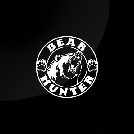Bear Hunter Die Cut Car Decal Sticker 5.25" (D) Bears vinyl hunting ...