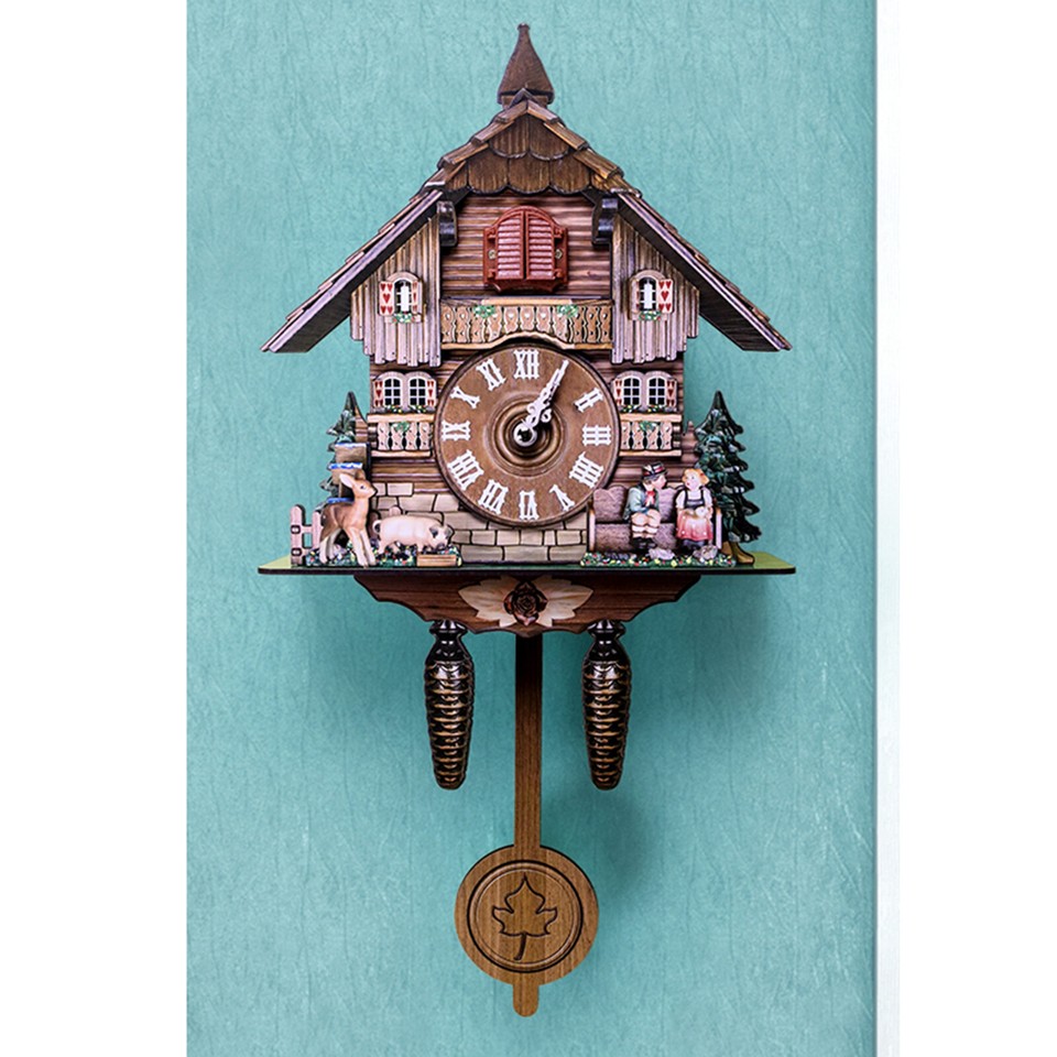 Wooden Cuckoo Wall Clock Singing Clock Vintage Alarm Clock European ...