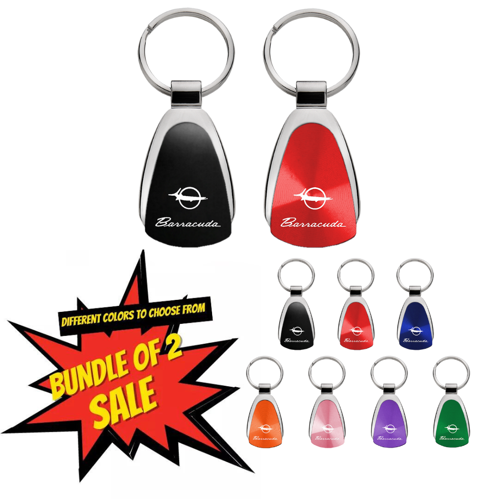 Bundle of 2 Sale! Plymouth Barracuda Teardrop Key Chain Fob Officially ...