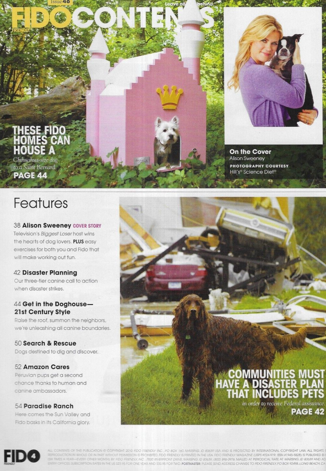 Fido Dog Magazine Alison Sweeney Best Bed and Breakfast Home Makeovers ...