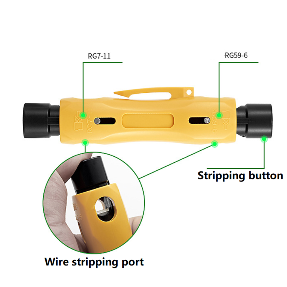 Cable Sripper Wire Stripper Pliers Tool For RG59 RG11 RG7 RG6 ...