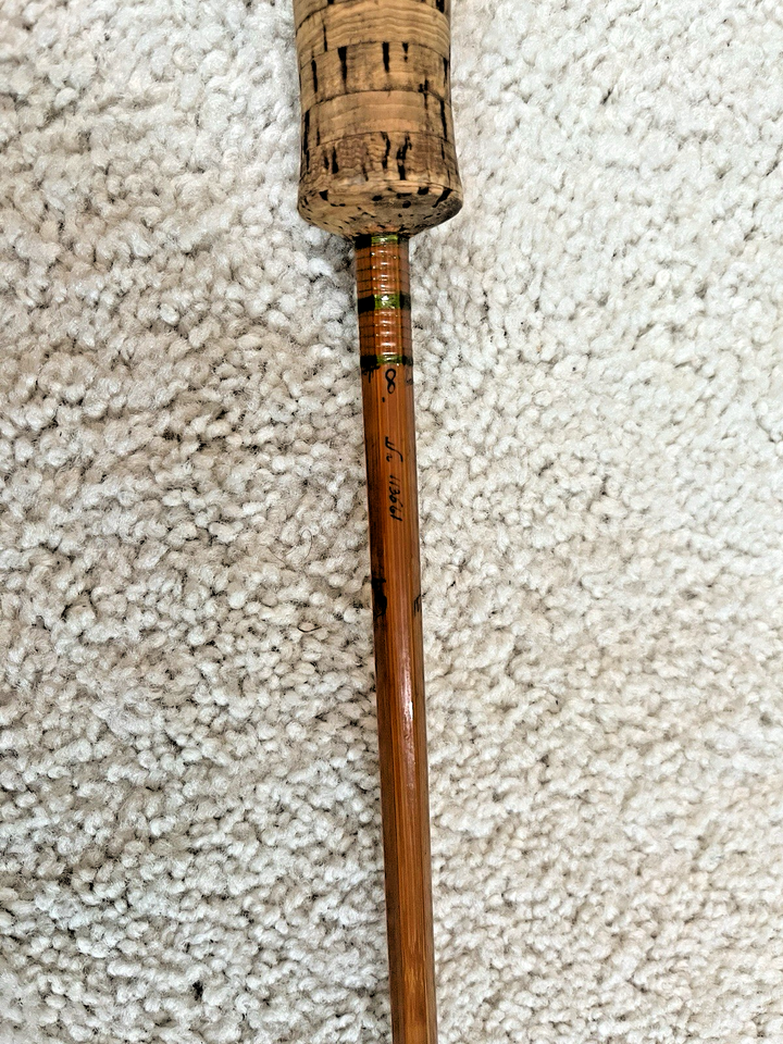 VTG Thompson K21 Bamboo 8Ft Fishing Rod Norway 113561 Storage Tube | eBay