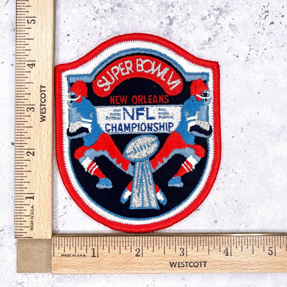 Vintage Super Bowl VI Patch • 1972 NFL Cowboys Dolphins 6 • Willabee ...