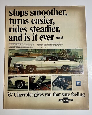 Vintage 1967 Chevrolet Impala Magazine Advertisement Ad | eBay