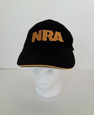NRA Adjustable Baseball Hat Cap National Rifle Association Black/Gold ...