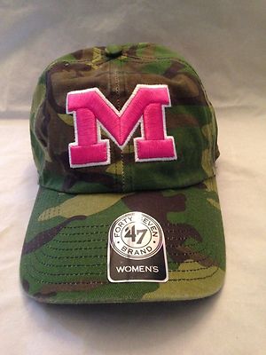 Michigan Wolverines Womens '47 Brand "Fashion Clean Up" Adj Camo Hat w ...