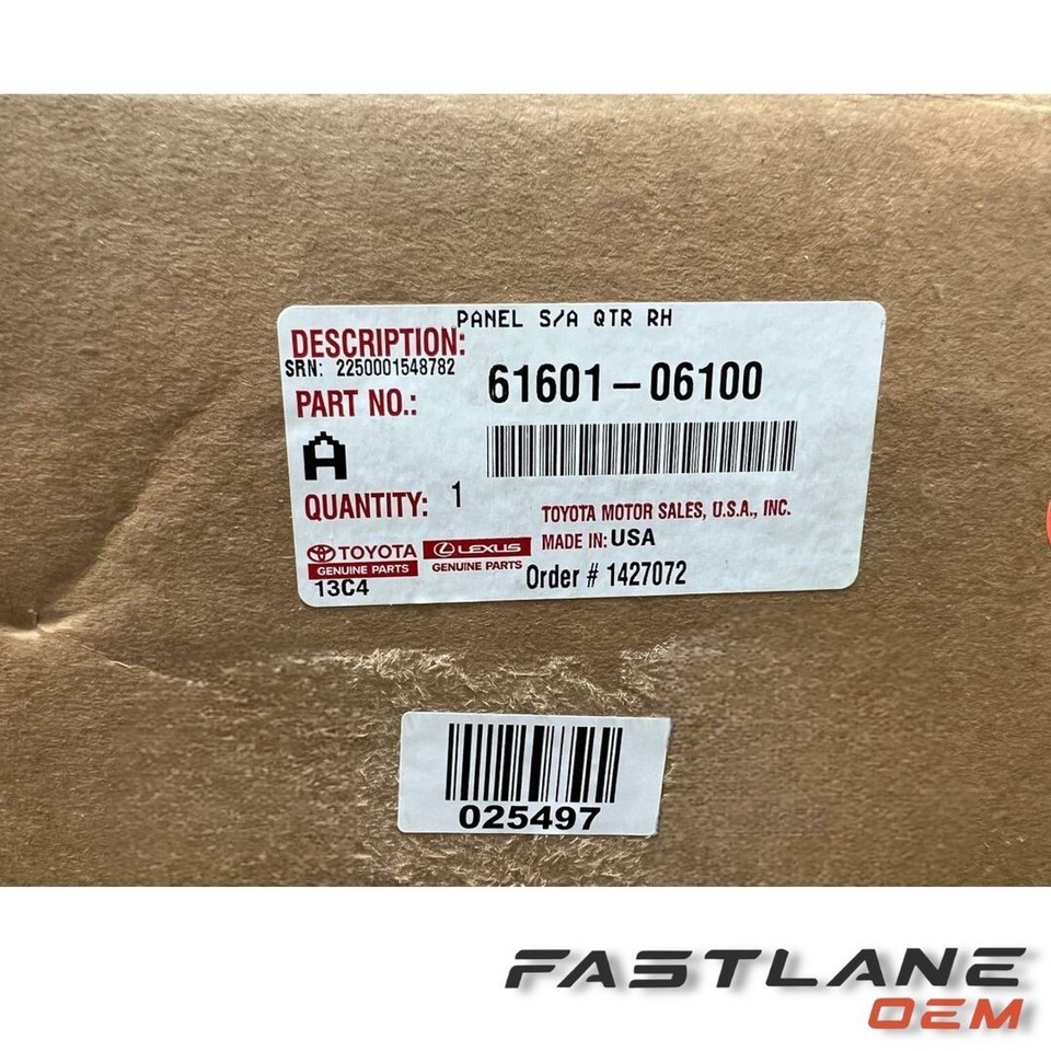 2014-2017 TOYOTA CAMRY PANEL, QUARTER, RIGHT NEW OEM 61601-06100 | eBay