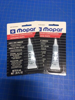 2 Packs , 04318031 Genuine MOPAR LOCK AND SEAL ADHESIVE, Blue, Medium ...