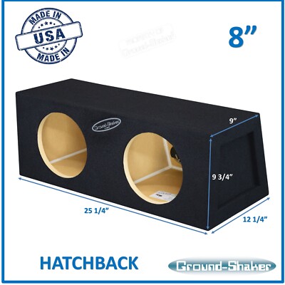 8" Dual Sealed Mid-Size Hatchback Sub Box 8" Ground-Shaker Subwoofer ...