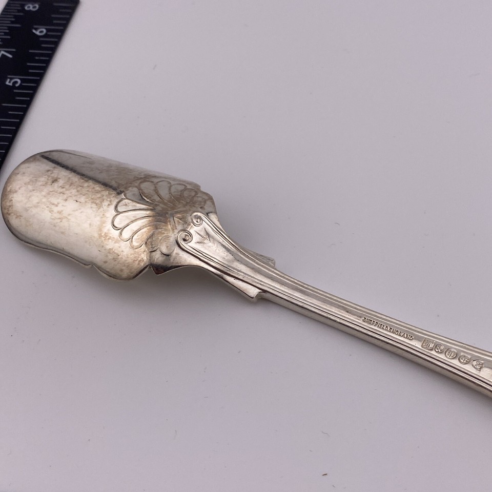 Vintage Sheffield Silver Plate KINGS PATTERN Cheese Scoop English ...