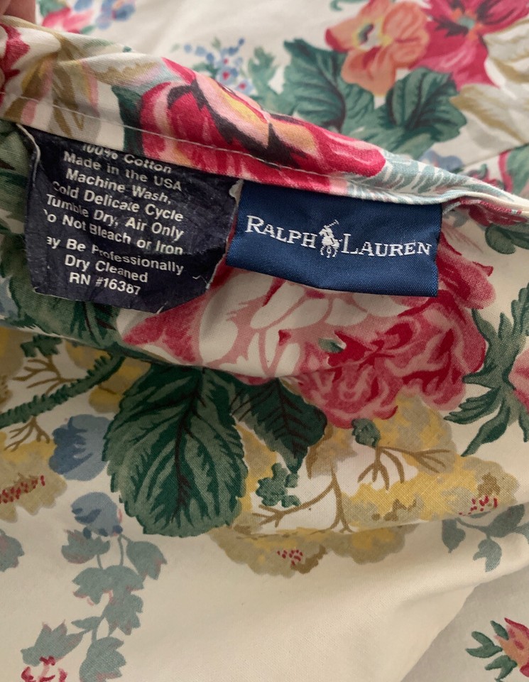 Vintage Ralph Lauren Elaine Cotton Quilt Comforter Full/Queen USA | eBay