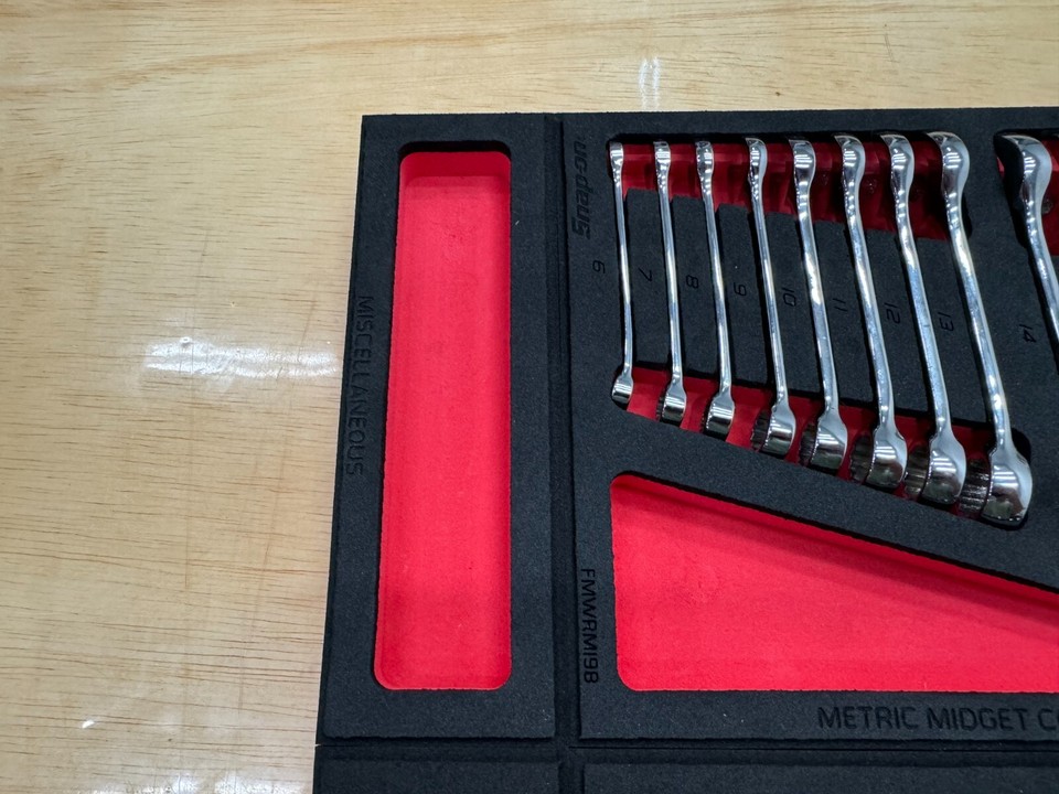 Snap-on Tools USA NEW 27pc SAE / Metric Master Midget Combo Wrench Foam ...