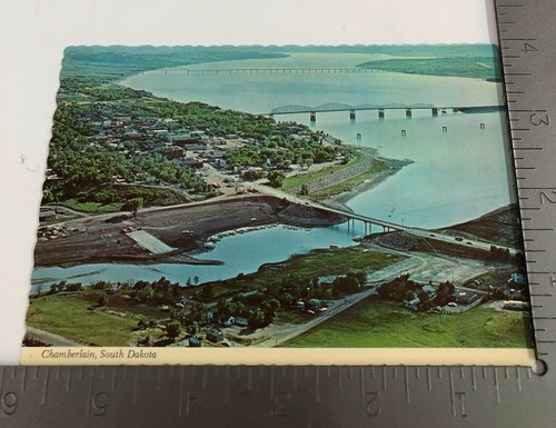 Vintage Postcard Ariel View Chamberlain South Dakota Missouri River ...
