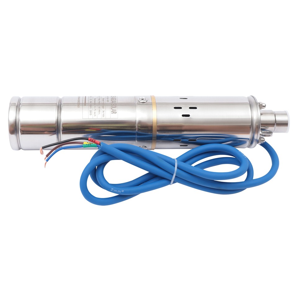 3'' DC 36V 400W Solar Submersible Water Pump, Deep Well Pump w/ MPPT ...